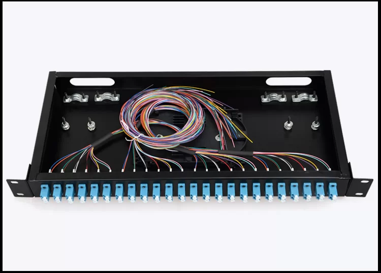 Fiber Patch Panel 24 Ports Installed 48 Core LC/UPC Coupler with ...