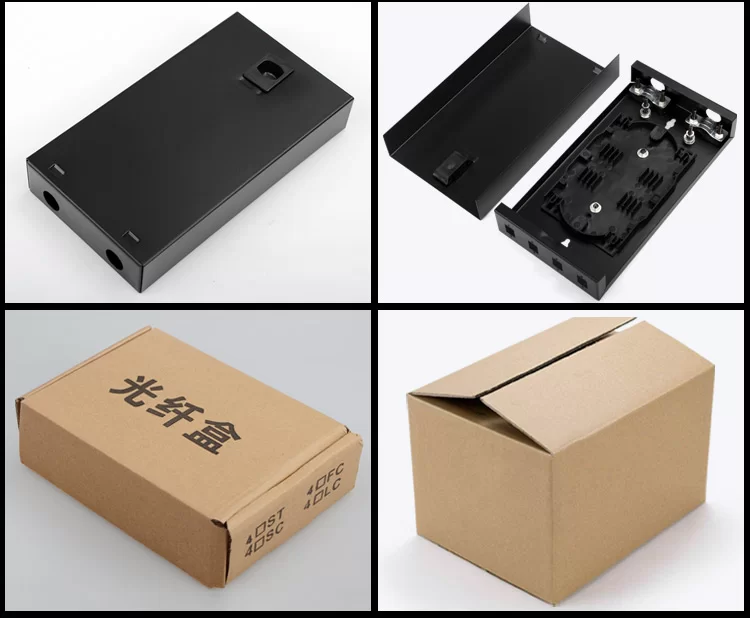 Fiber Patch Panel 4 Ports Installed 4 Core SC/UPC Coupler with Pigtail ...