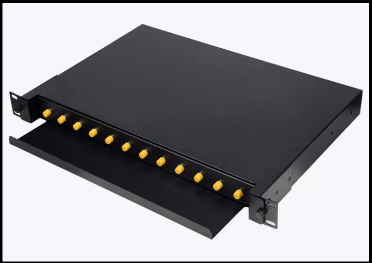 Fiber Patch Panel 12Ports Installed 12Core ST/UPC Coupler 19 inch High ...