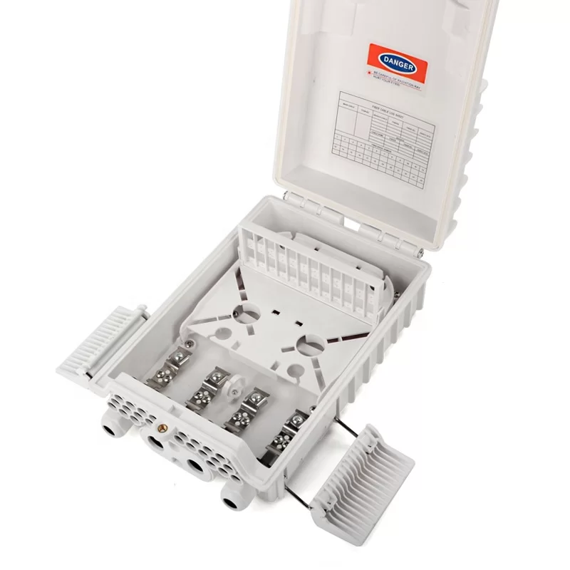 4 inlet 24 out Fiber Optic Distribution Box midspan port uncut design ...