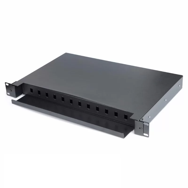 Fiber Patch Panel 12Ports 19 inch High Density Terminal Box Chassis ...