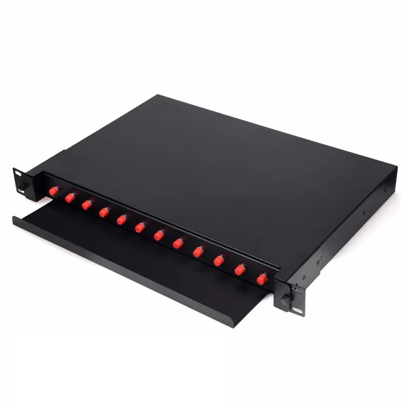 Fiber Patch Panel 12Ports Installed 12Core FC/UPC Coupler High density ...