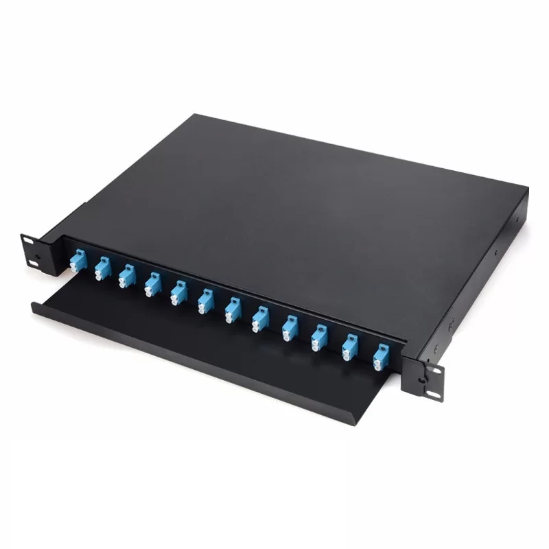 Fiber Patch Panel 12Ports Installed 24Core LC UPC Coupler High density ...