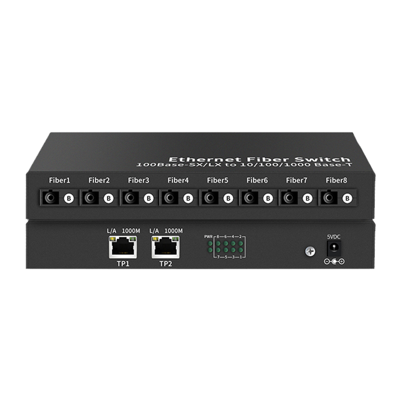 Ethernet Fiber Switches 8F2E 8xSC 2xRJ45 Ethernet to Fiber 10/100 Base ...
