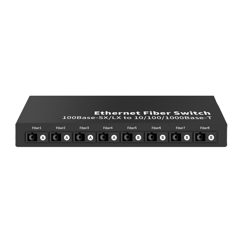 Ethernet Fiber Switches 8G 8xSC Ethernet to Fiber 10/100/1000 Base-Tx ...