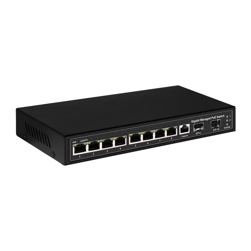 Managed Switches 8GE+2SFP Ethernet 2xSFP 8xRJ45 Full Gigabit Ports ...
