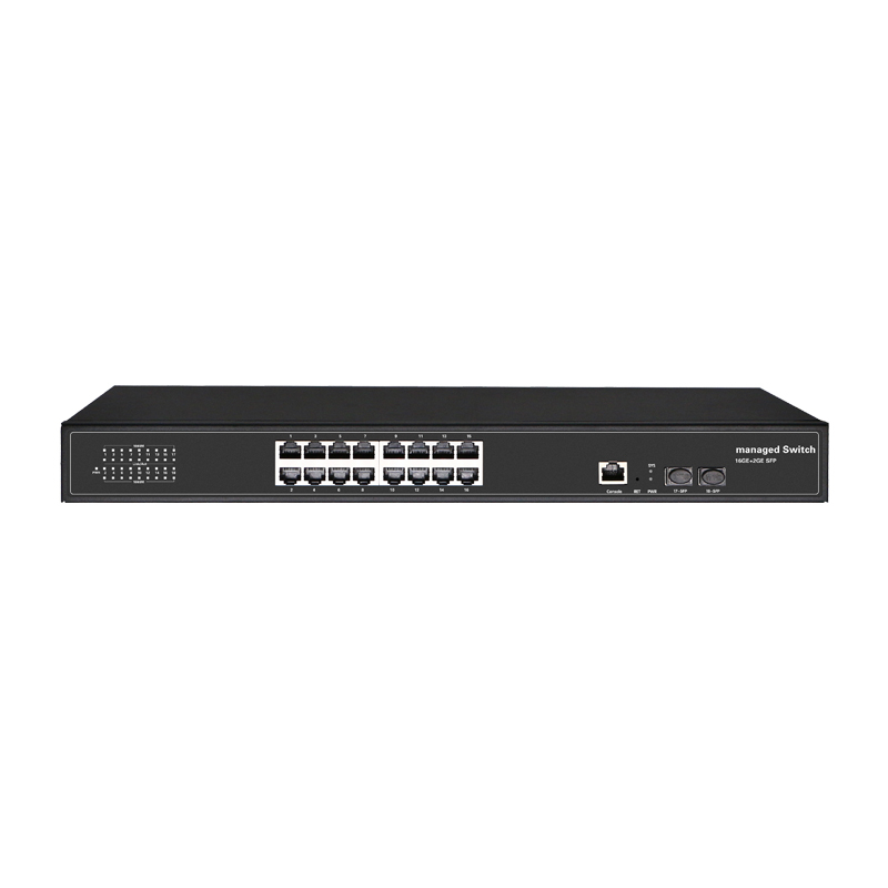 Managed Switches 2SFP+16GE Ethernet Full Gigabit 16xRJ45 2xSFP Ports Layer 2 Management Ethernet ...