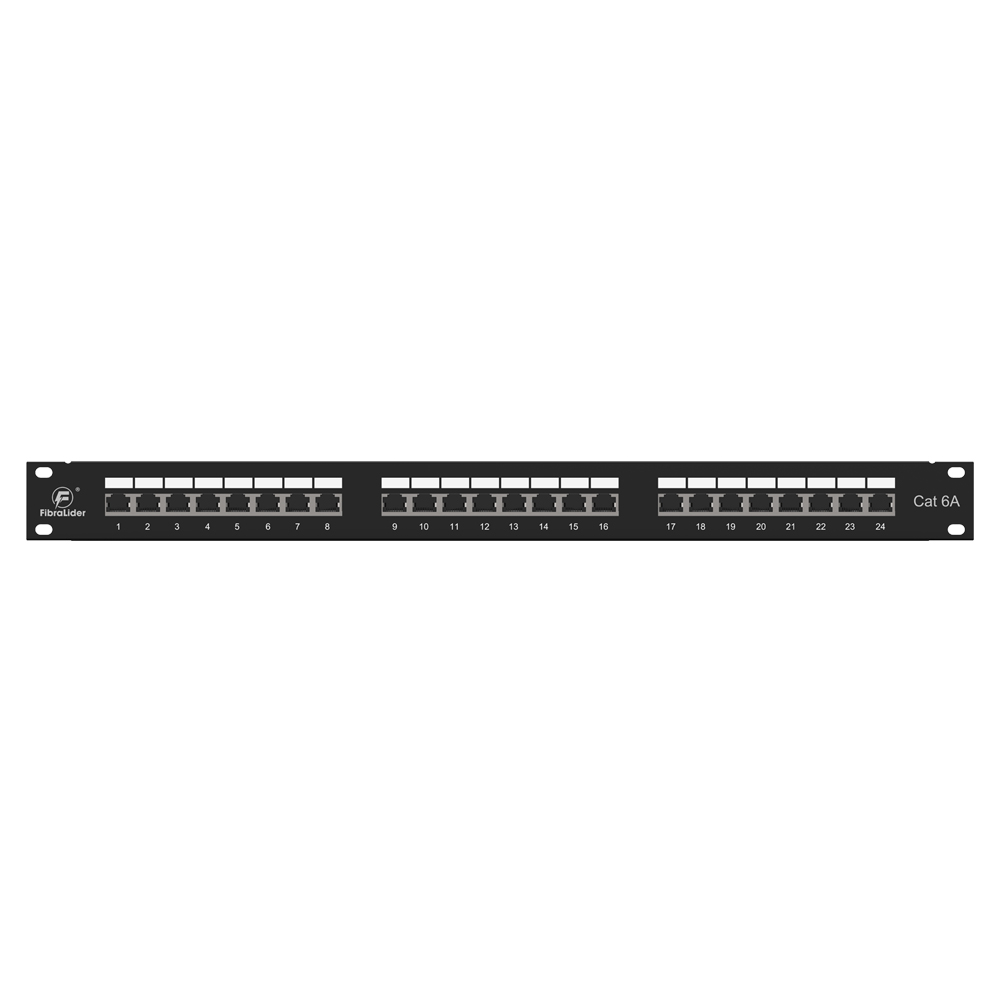 24 Port CAT6A Shielded FTP Copper Patch Panel 1U Category 6 Patch ...