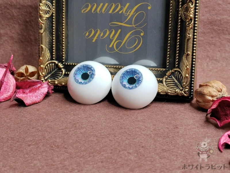 Aグレード雪花グラデーションブルーNKA‐4 ドールアイ♥色、サイズ選択可能（カスタマイズドールアイ）