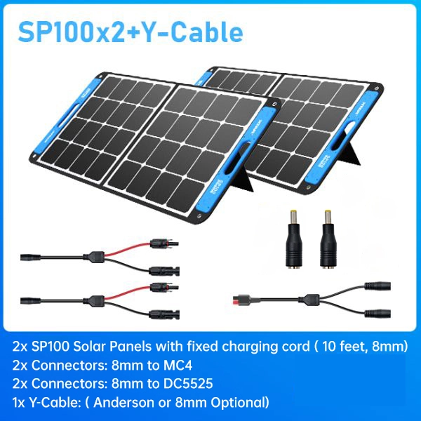 XTAR SP100: Portable &Foldable 100W Adjustable Solar Panel -Get ...