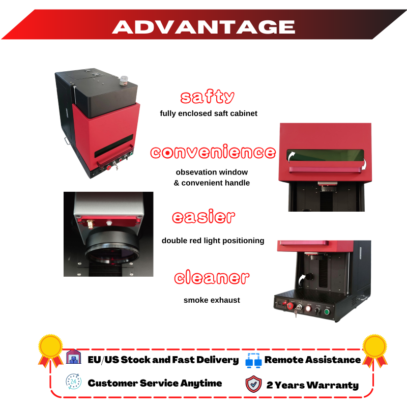 MCWlaser 20W/30W/50W Max or Raycus Fiber Laser Making Machine Metal ...