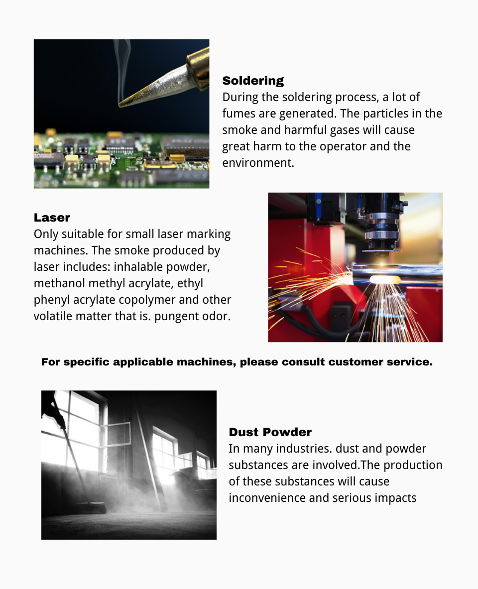 MCWlaser Smoke Purifier XL-300 Filter Fume Extraction System