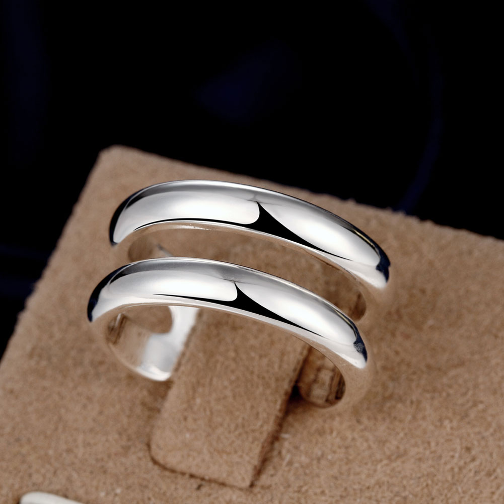 Hot charm 925 Stamp Silver color Ring For Women Simple adjustable ...