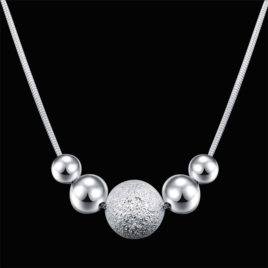 New fashion 925 Stamp Silver color Necklace For Women Wedding Jewelry ...
