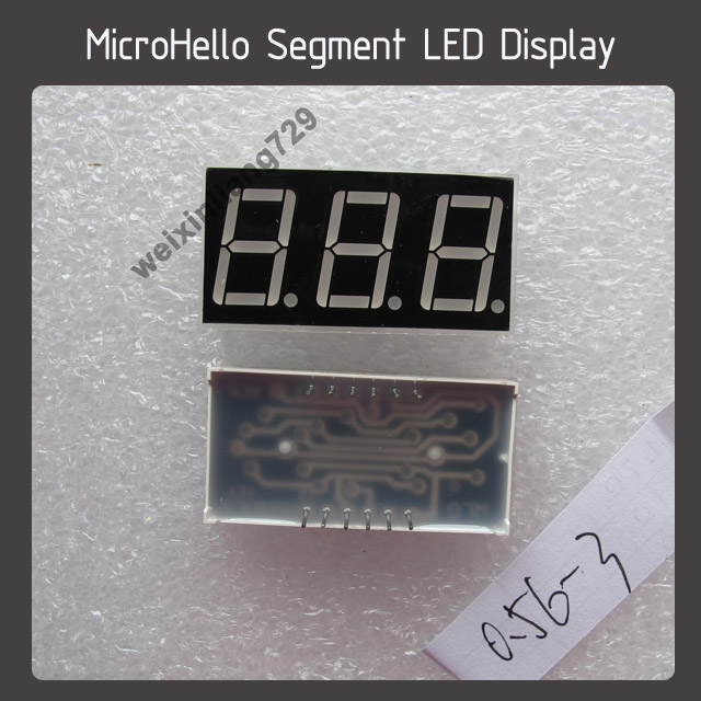 10pcs 0.56 inch 3 digit segment led display Yellow/white/blue/red/green ...