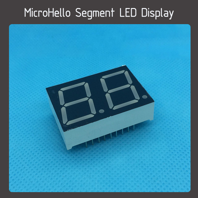0.8" 2 digit static state 18-pin segment led display Common cathode Red