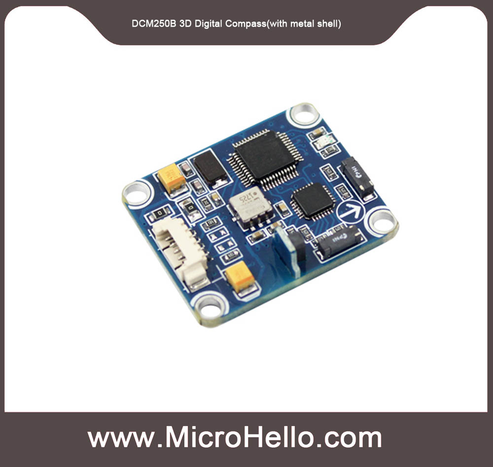 DCM250B 3D Digital Compass range ±85° RS232 RS485 TTL 68 NMEA0813