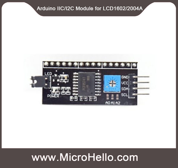 Arduino LCD 16x2/16x4/20x2/20x4 adaptor to I2C/IIC