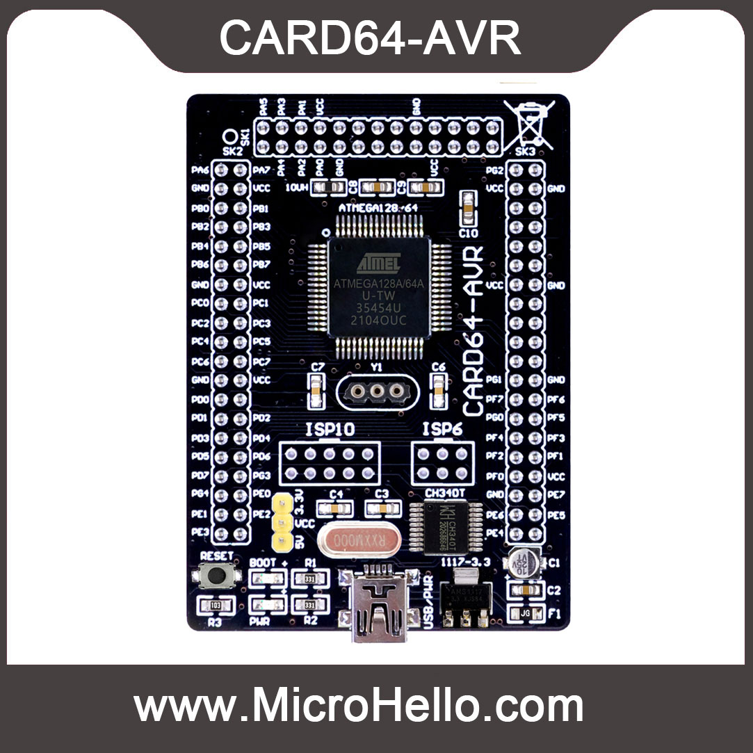 CARD64-AVR AVR development board card board for OpenMCU Basic-A ...