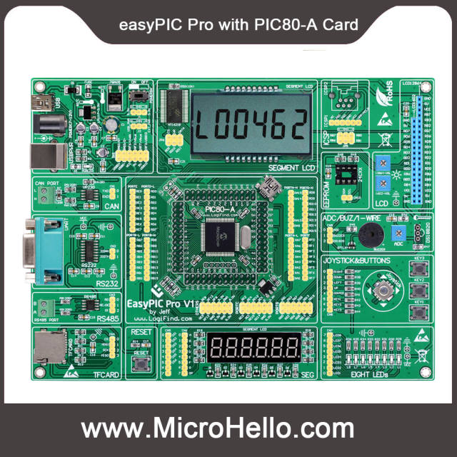 easyPIC pro PIC development board for dsPIC PIC24 PIC32 MCUs