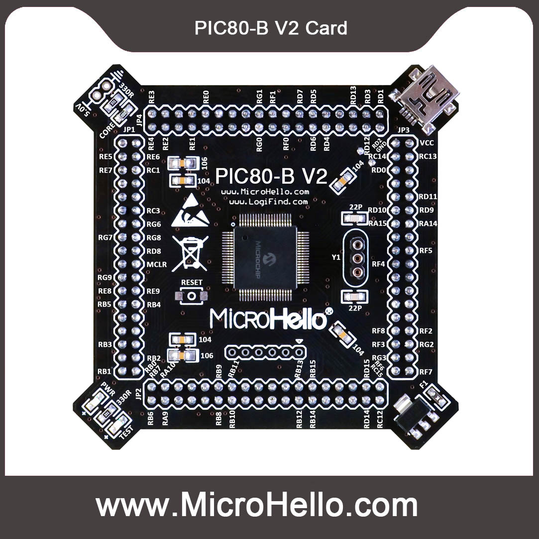 PIC80-B V2 MCU Card for openPIC Pro PIC Development Board small system dsPIC PIC24