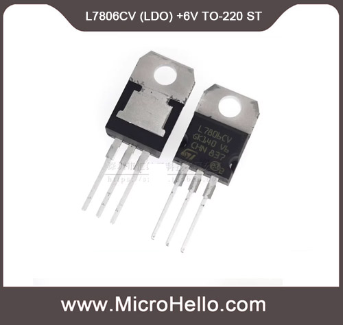 10pcs L7806CV 1.5A LDO +6V TO-220 ST Voltage Regulators