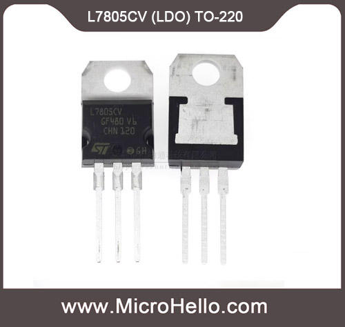10pcs L7805CV 1.5A (LDO) +5V TO-220 ST Voltage Regulators