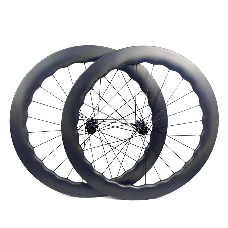 [26MM Wide] Wave Shape Carbon Wheelset 60-65MM Bicycle Road Wheel BIKEDOC