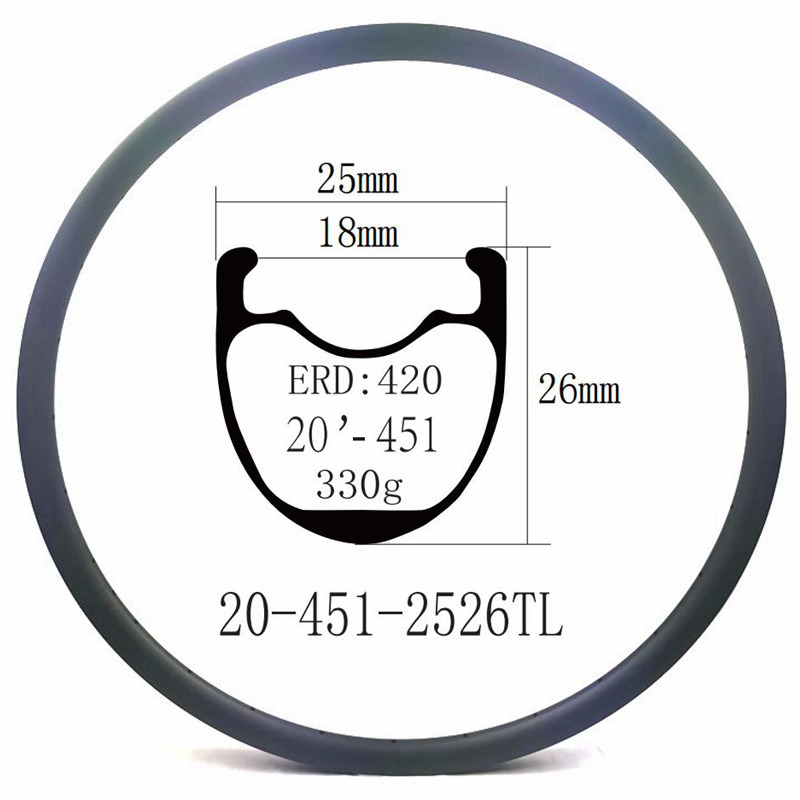 Chinese Carbon BMX Rims 20 Inch Race 451 Folding Bike Rim Manufacture