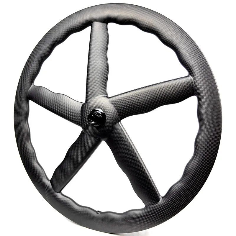 BIKEDOC 25MM Wide Carbon Track Bike wheel 700C 5 Spoke Carbon Wheels ...