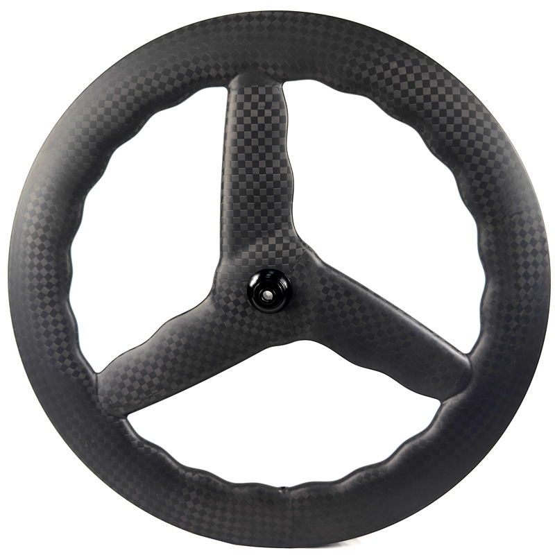 BIKEDOC 28MM Wide Carbon 3 Spoke Bike Wheels 700C Tri Spoke Wheelset ...