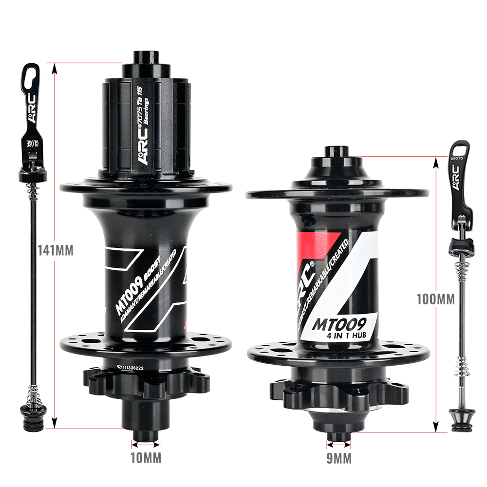 ARC MT009 BOOST Thru Bicycle Hubs MTB BIKE HUB Thru Axle 6 pawls 3 ...