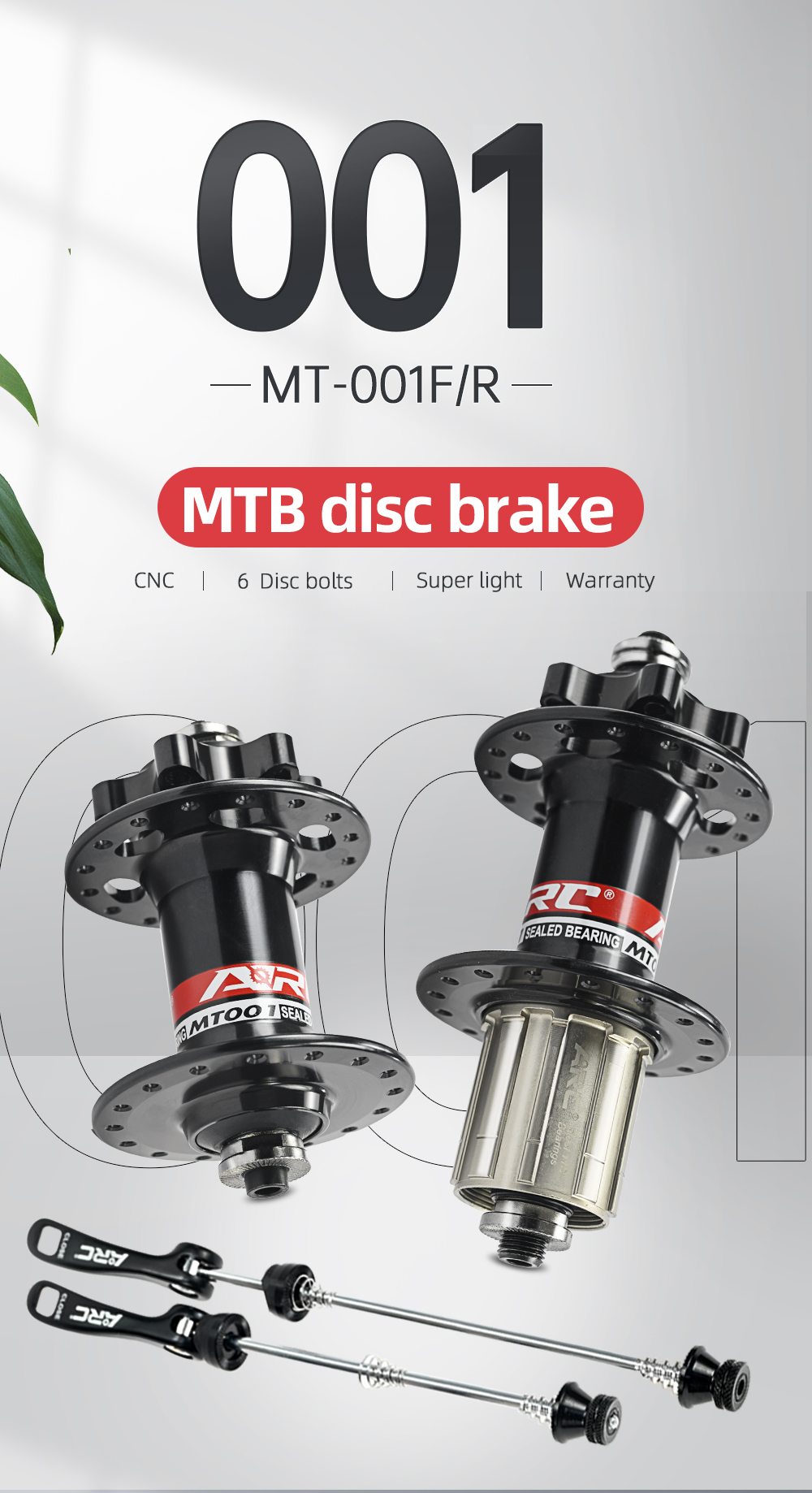 MT-001FA/RA 32 / 36 Holes Aluminum Alloy MTB Hub Red Cheap ARC Hubs ...