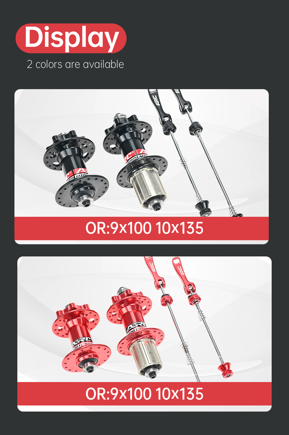 MT-001FA/RA 32 / 36 Holes Aluminum Alloy MTB Hub Red Cheap ARC Hubs ...