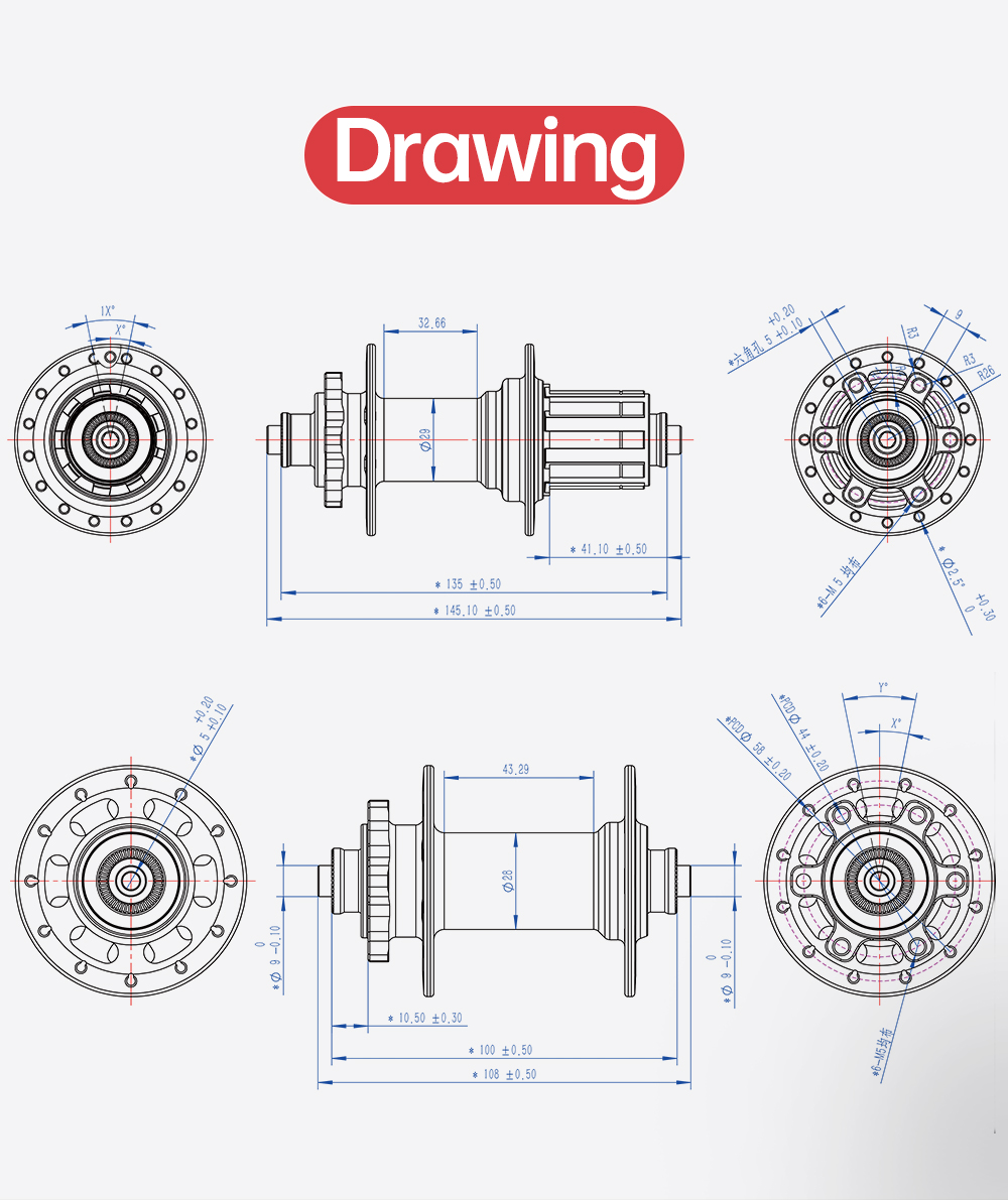 ARC MTB Hub MT-005 F/R Rainbow Bicycle hubs Mountain Bike Hub Sealed ...