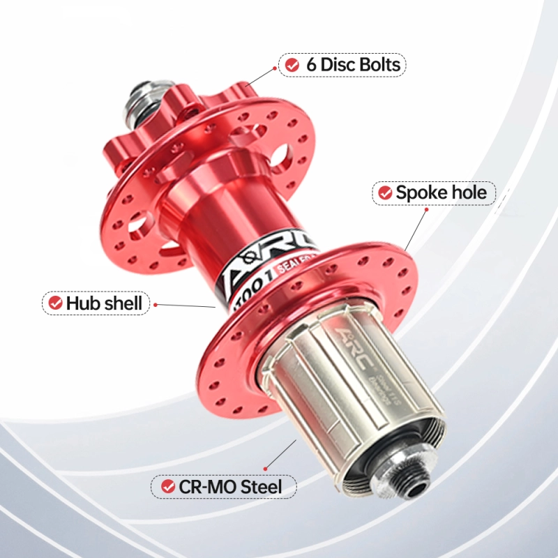 MT-001FA/RA 32 / 36 Holes Aluminum Alloy MTB Hub Red Cheap ARC Hubs ...