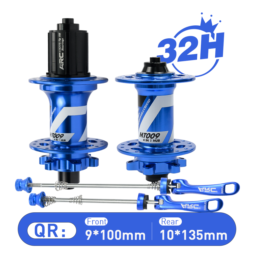 ARC MT009F/R NEWEST 32 Holes Multicolor MTB Hub 6 Pawls 3 Teeth 114 ...