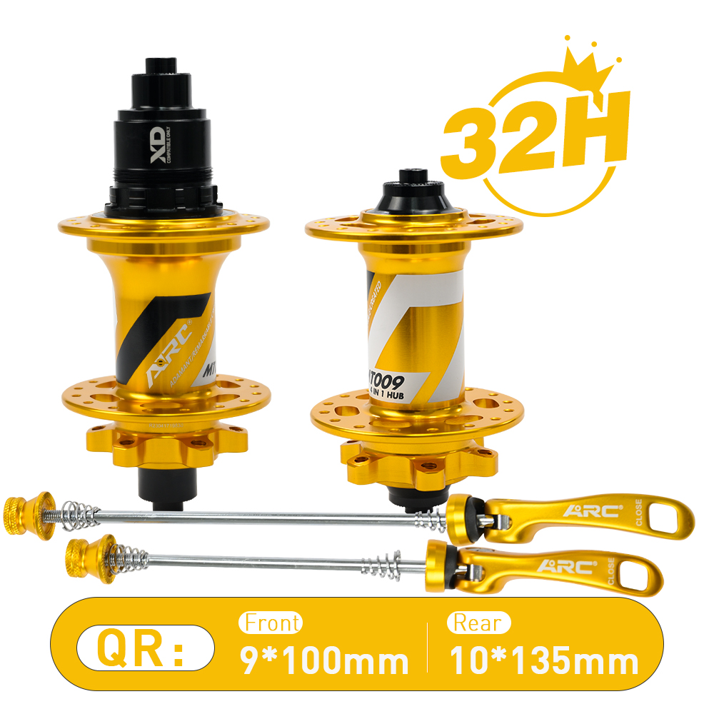 ARC MT009F/R NEWEST 32 Holes Multicolor MTB Hub 6 Pawls 3 Teeth 114 ...