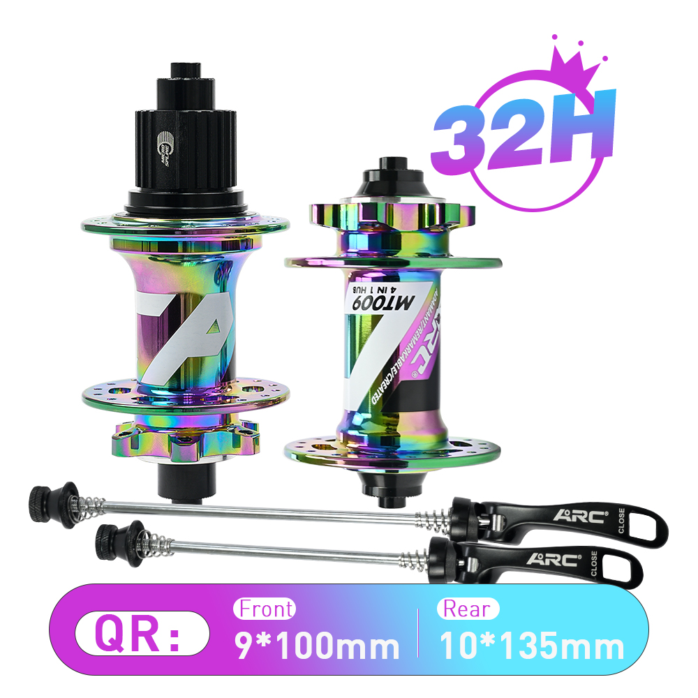 ARC MT009F/R NEWEST 32 Holes Multicolor MTB Hub 6 Pawls 3 Teeth 114 ...