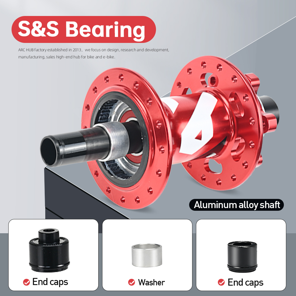 ARC MT009F/R NEWEST 32 Holes Multicolor MTB Hub 6 Pawls 3 Teeth 114 ...