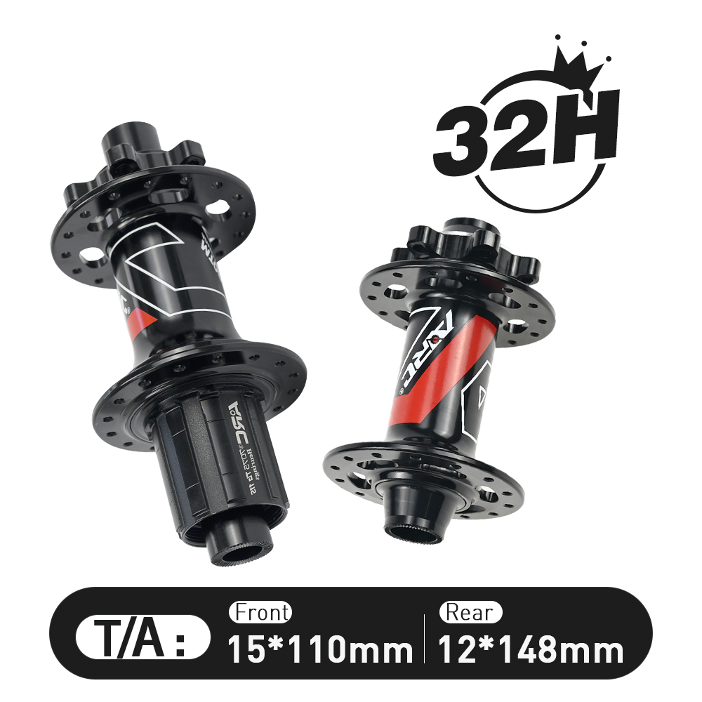 ARC MT009 BOOST Thru Bicycle Hubs MTB BIKE HUB Thru Axle 6 pawls 3 ...