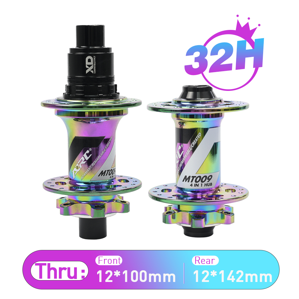 ARC MT009F/R NEWEST 32 Holes Multicolor MTB Hub 6 Pawls 3 Teeth 114 ...