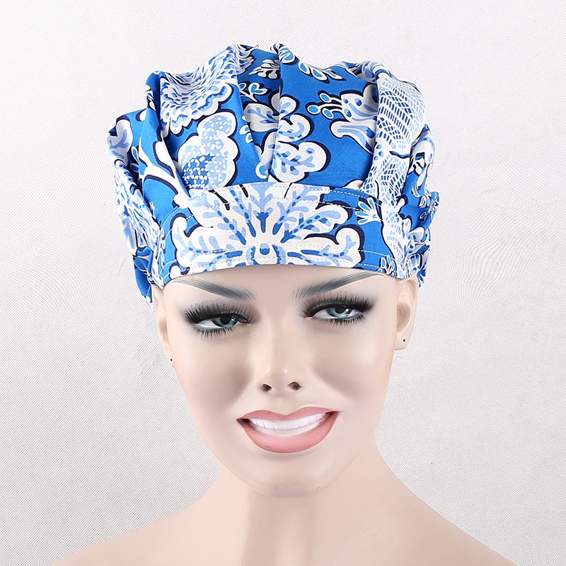 unisex surgical bouffant caps skull caps lab caps in BLUE,