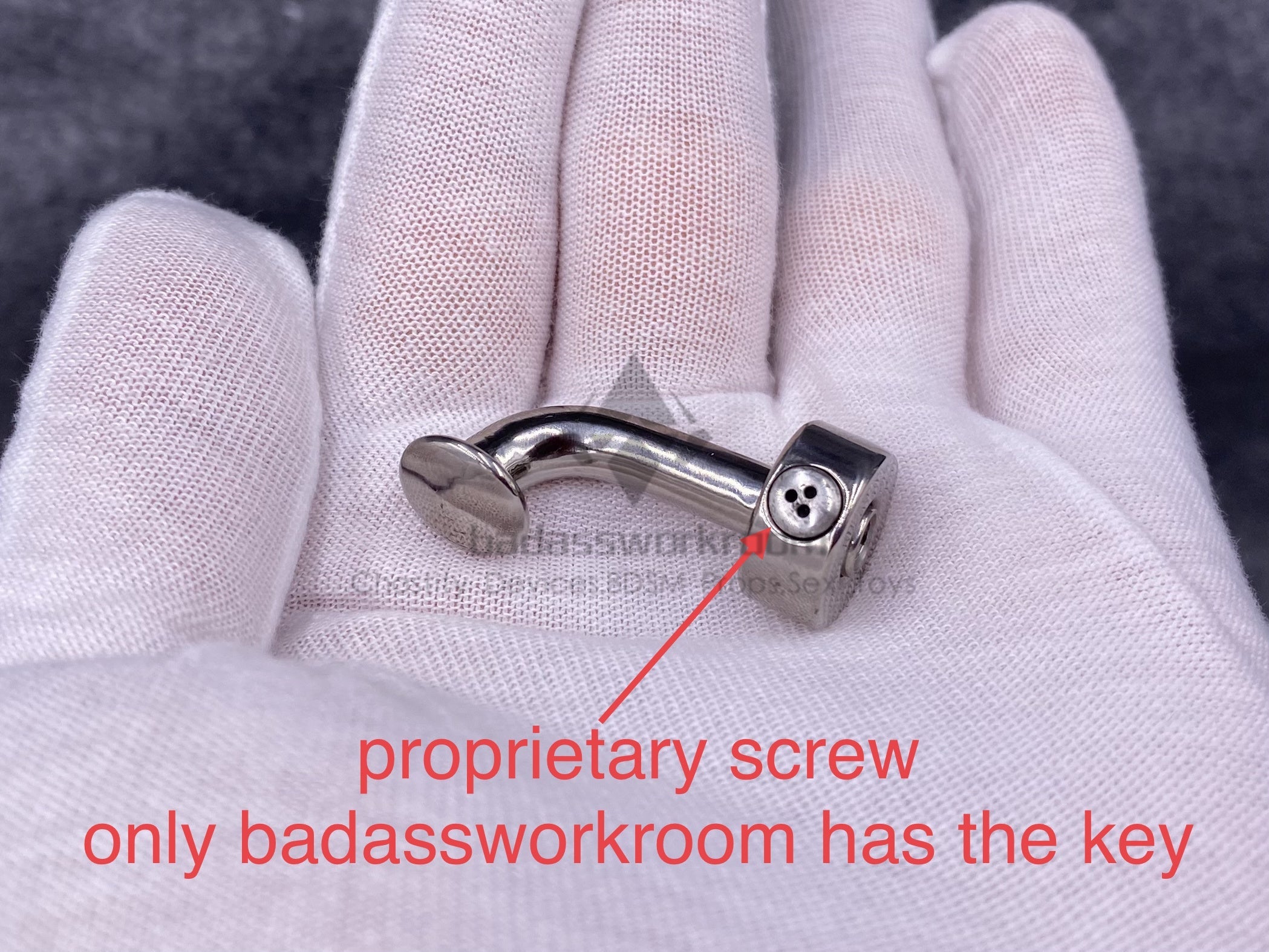 Hollow L Shape PA Wand with Locking Ring,Custom Chastity Cage