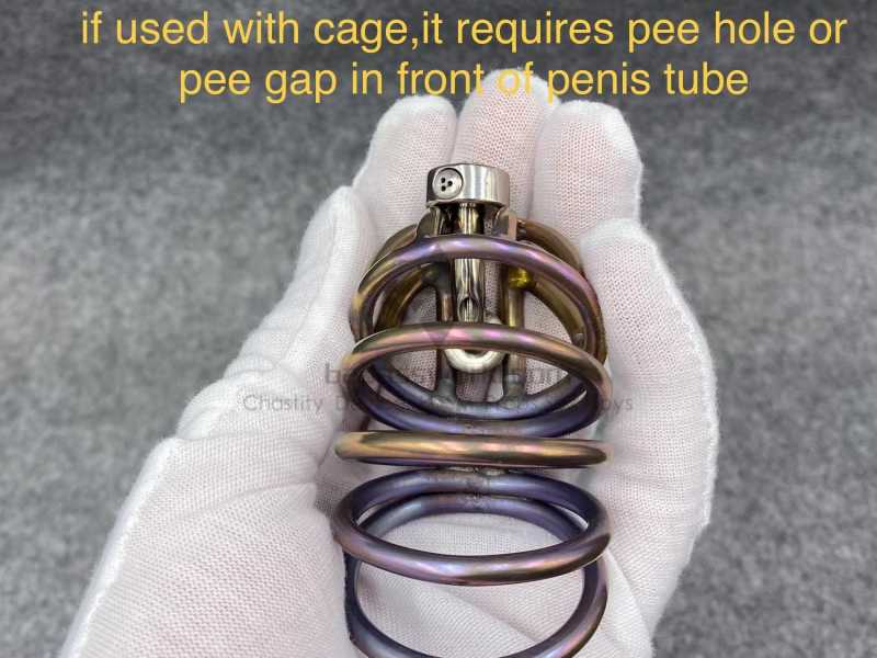 Hollow L Shape PA Wand with Locking Ring,Custom Chastity Cage