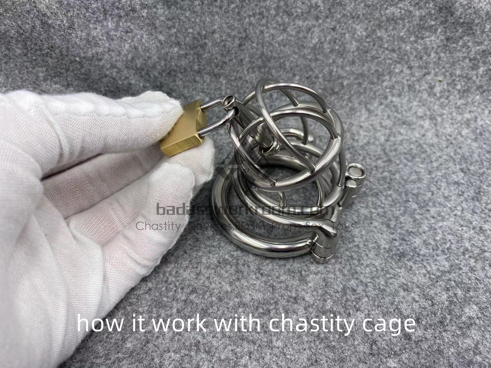 Titanium TetherSpout For Non-Piercing Chastity,BA Custom Chastity Cage ...