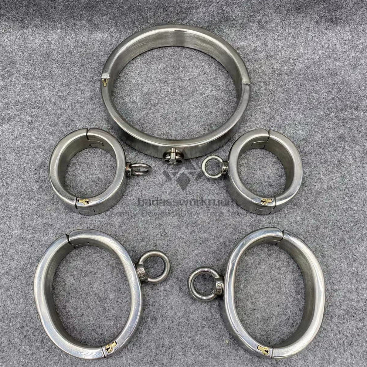 Customizable Bondage Kit Cuffs Set/Lock Cylinder,Steel Bondage Gear