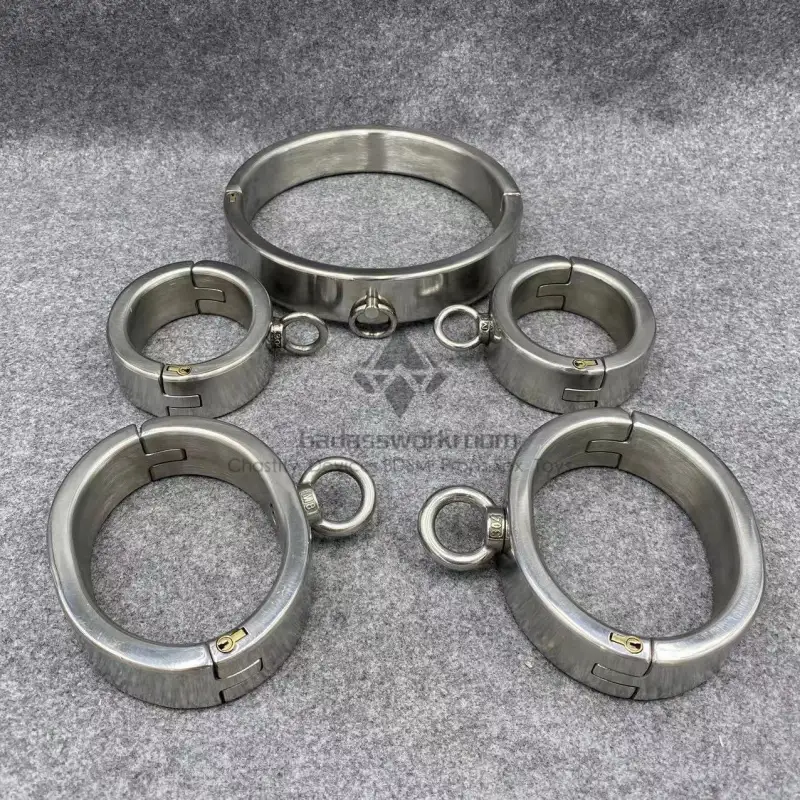 Customizable Bondage Kit Cuffs Set/Lock Cylinder,Steel Bondage Gear