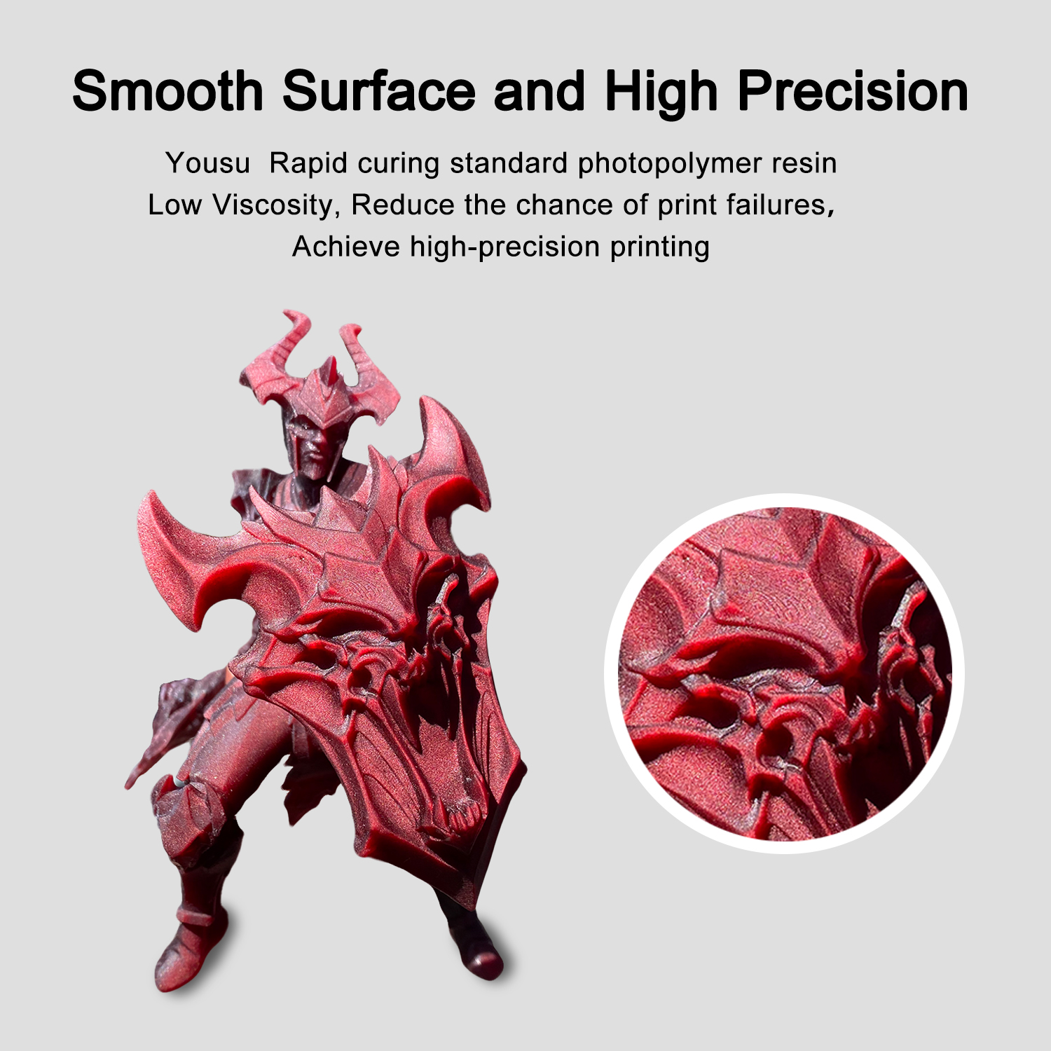 YOUSU Metallic Structural 3d printer resin for 405nm 8K 12k 3d printer ...