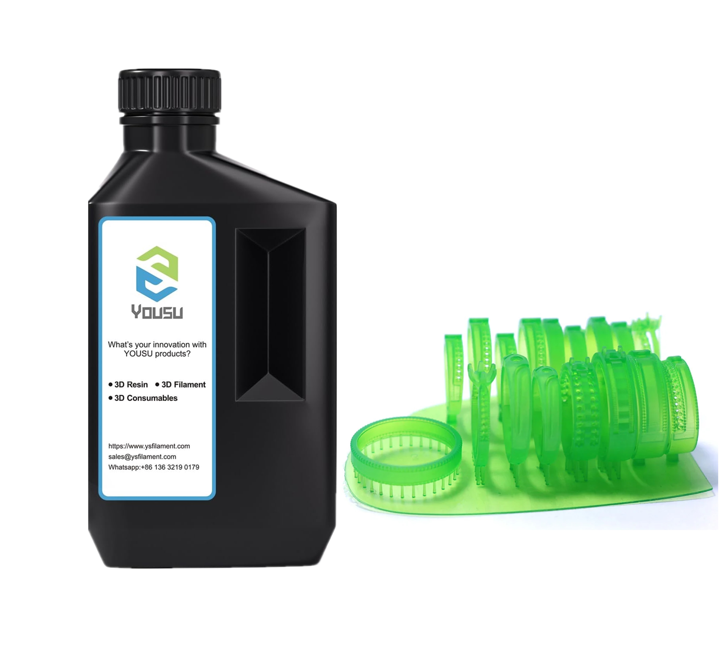 YOUSU Green wax Jewelry Casting chain Castable 3d Printer Resin For DLP ...